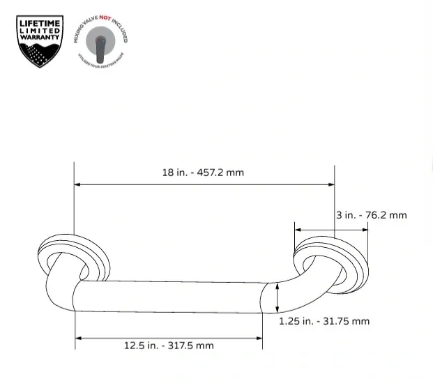 18″ ErgoSafetyBar – 4005 - Accord Design Center